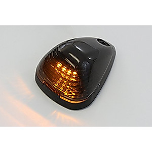 Red Hound Auto Compatible with Ford Super Duty 1999-2016 5-Piece Smoked Lens Amber LED Cab Roof Running Marker Light Set Complete Kit with Wiring Harness