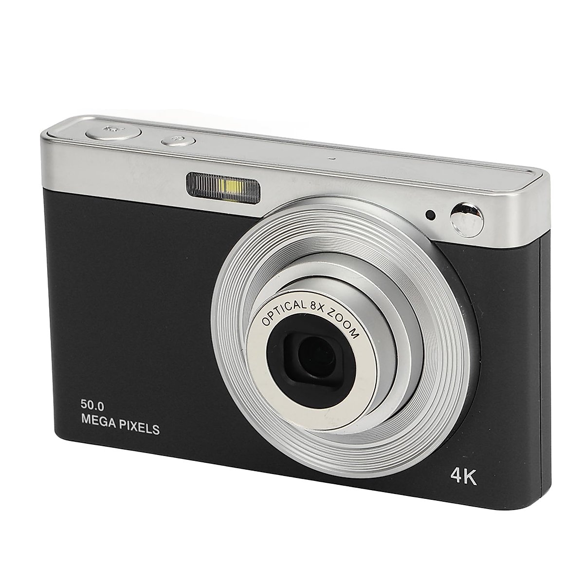 4K Digital Camera, Full HD 50MP 16X Digital Zoom Compact Point and Shoot Camera, Lightweight Small Vlogging Video Camera with Built in Flash & Filters, for Beginners Kids Teens