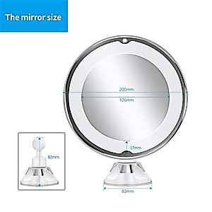 FQYYDD Illuminated Makeup Mirror Led Makeup Mirror 10X Magnification Function