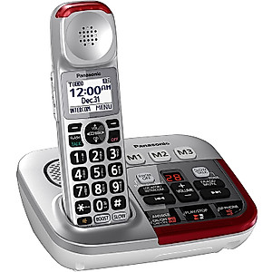 Panasonic KX-TGM450S + (2) KX-TGMA45S Digital Answering Machine with Volume Boost Control for Amplified Caller Voice Cordless Telephone-3 Handset