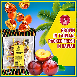 Asia Trans Golden Plum Crack Seed Drops | Hawaiian Favorite | Sweet, Sour, & Salty Dried Asian Plum Hard Candy (3.5 oz)