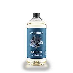 Caldrea Hand Soap Refill, Aloe Vera Gel, Olive Oil And Essential Oils To Cleanse And Condition, Basil Blue Sage Scent, 32 Oz