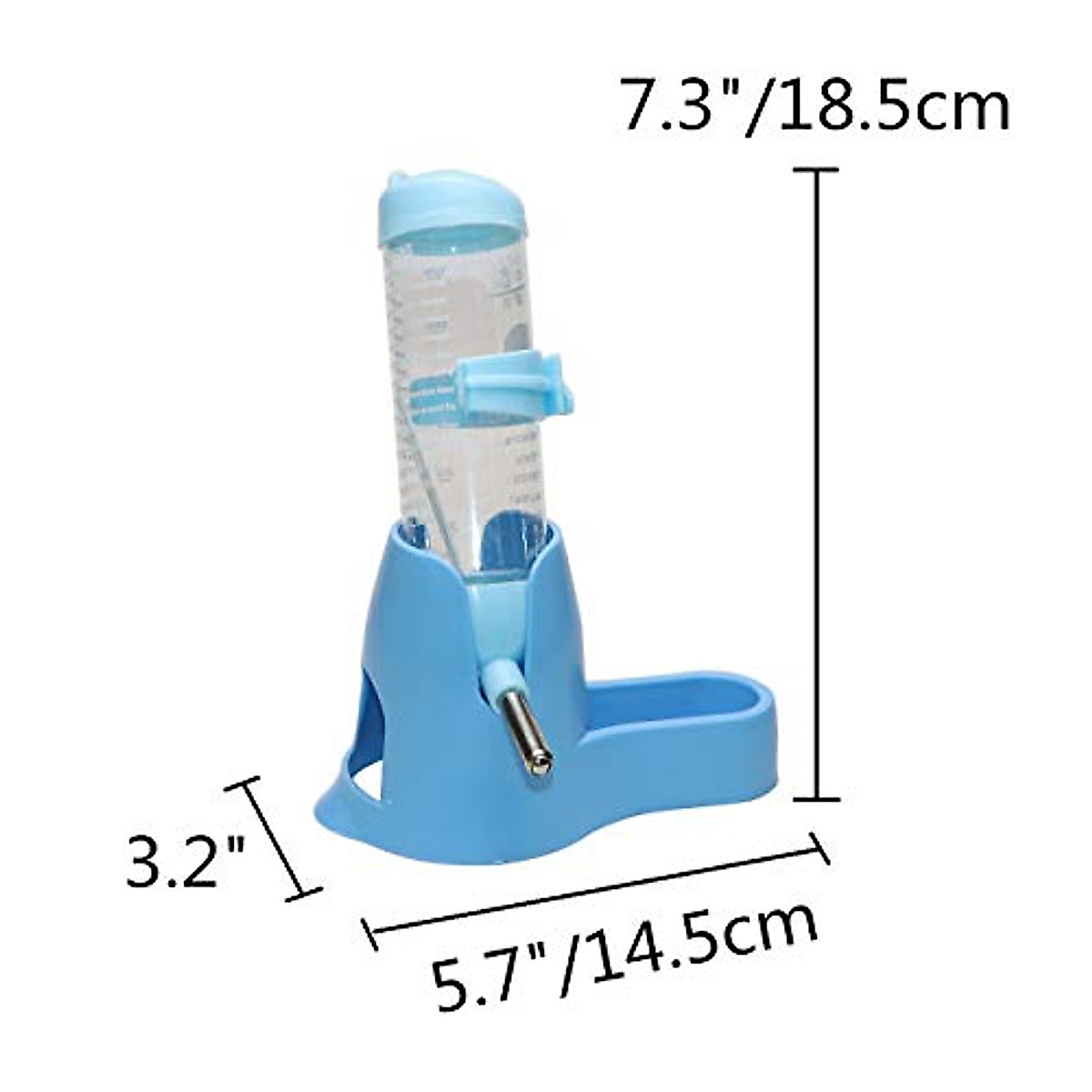 3 in 1 Hamster Water Bottle + Hamster Flying Saucer Exercise Wheel for Dwarf Hamster Mouse Rat Hedgehog (Blue)