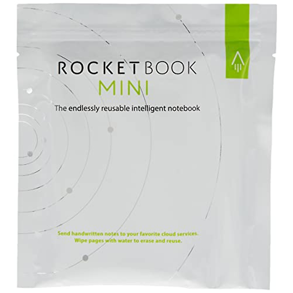 Rocketbook Smart Reusable Notebook - Dot-Grid Eco-Friendly Notebook- Deep Space Gray Cover, Mini Size (3.5" x 5.5") & Pen/Pencil Holder (Pen Station)