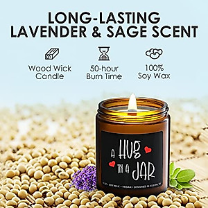 Hug in A Jar Candle, Get Well Soon Gifts for Women and Men, Thinking of You Gifts, Bereavement Gifts, Sympathy Gifts for Loss of Mom Loss of Father Gift, Sympathy Candle for Loss of Loved One