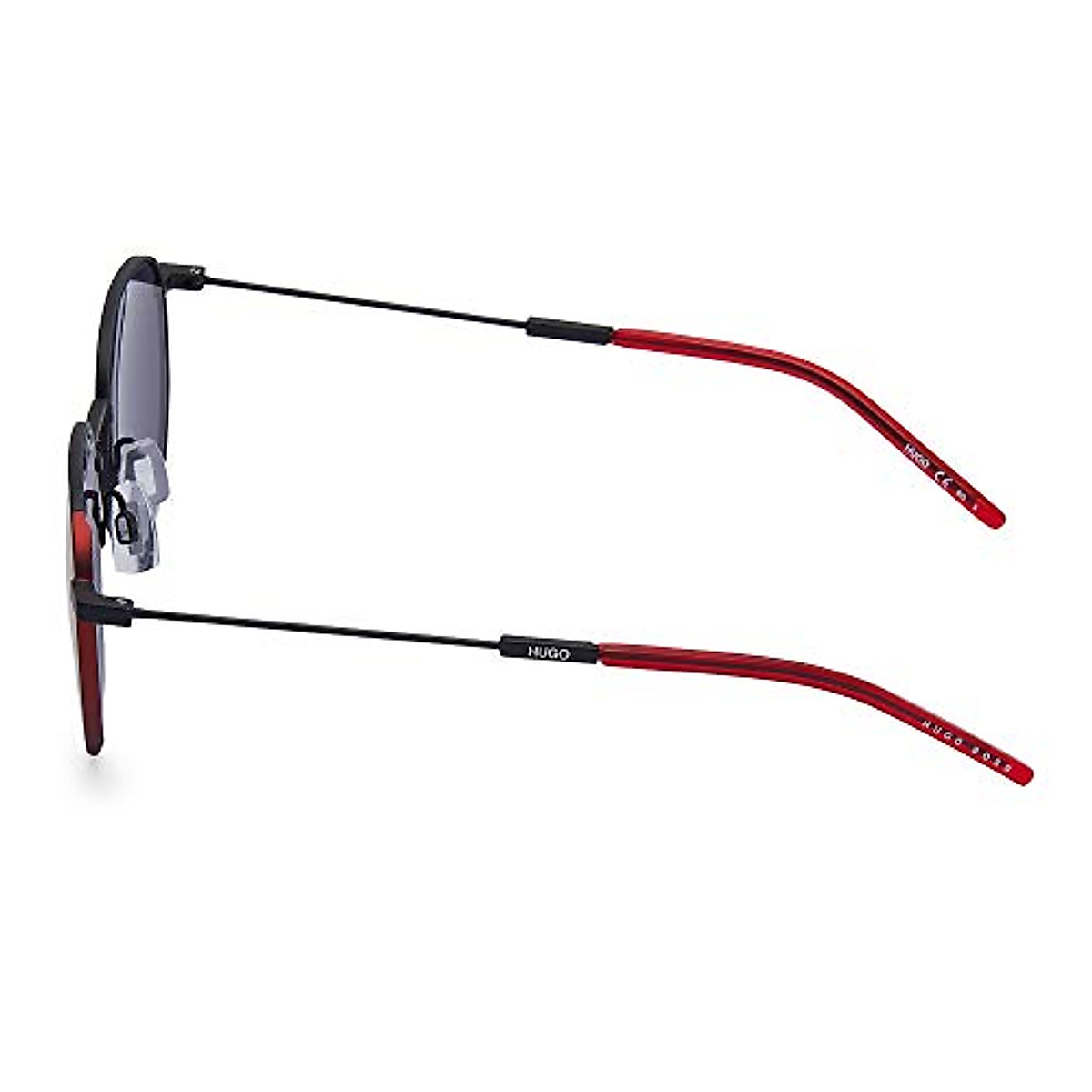 Hugo Boss sunglasses (HG-1060-S BLXAO) Matt Black - Metalic Red - Grey with Petrol mirror effect lenses