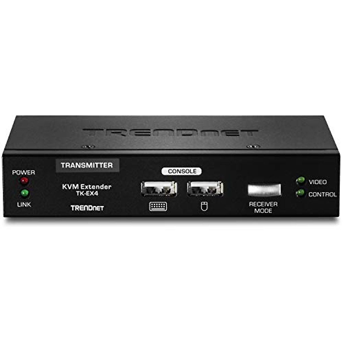 TRENDnet KVM Extension Kit, Extend Keyboard/Video/Mouse Controls, up to 100 Meters (328 ft.), Hot-Keys, Transmitter, Receiver, PS/2, VGA, TK-EX4