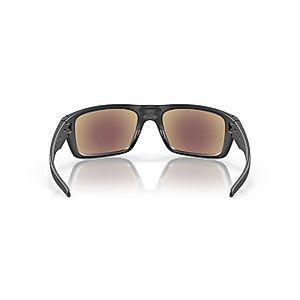 Oakley Men's Oo9367 Drop Point Rectangular Sunglasses, Matte Dark Grey/Prizm Sapphire Iridium Polarized, 61 mm