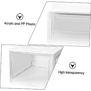 GARVALON 1PC Box shoe storage box shoe box shoe organizers shoe container closets plastic to go containers clear container Dampproof Shoes Storage Case storage bag sneakers pp plastic white