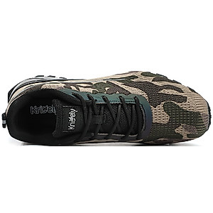 ikunka Men'S Fashion Sneakers Lightweight Breathable Walking Shoes Tennis Cross Training Shoe Non Slip Trail Running Shoes（Camo 11.5）