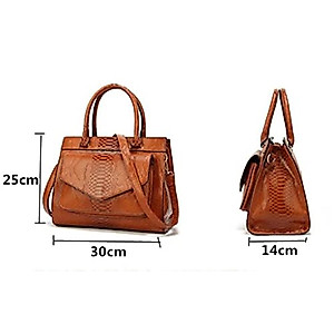 LDCHNH European and American Style Ladies Messenger Shoulder Bag Handbag Women Tote Bag (Color : D, Size : 30cm X 14cm X 25cm)