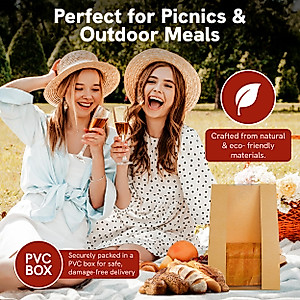 Riccle Large Bread Bags, Sourdough Bread Bags for Homemade Bread, 50% Thicker 13.7x8.2x3.7in, 30 Pcs Bakery Bags with Window and 30 Sealing Stickers - Paper Bread Bag For Kitchen Use, Bread Loaf Bags