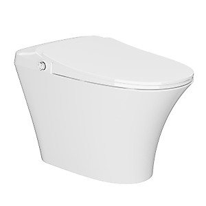 SUPERFLO Smart Toilet with Bidet Built in | One Piece Smart Toilet Bidet with Heated Seat & Night Light,Smart Toilets for Bathrooms(Warm Air Dryer, Auto Flush, Auto Open/Close Cover)