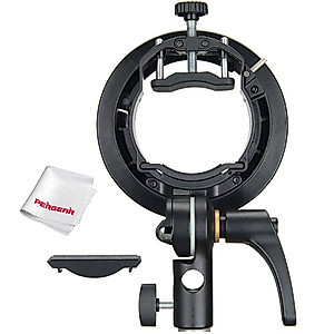 Godox S2 Speedlite S-Type Bracket Bowens Mount, for Godox V1 AD200Pro AD400Pro AD200 V860II TT685 TT600 TT350, Precise Tilt Control, Large Handle, Integrated Umbrella Mount