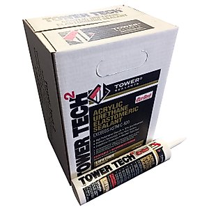 Tower Sealants TS-00215 10.1 fl-Ounce Tower Tech 2 Acrylic Urethane Sealant, White - Pack of 12