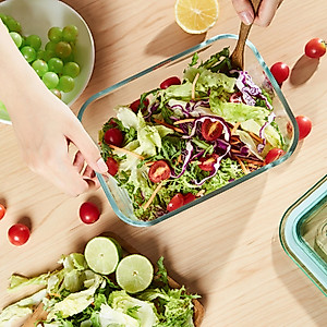 Opexscal 12 Cups/ 100 oz Large Glass Food Storage Baking Container with Lid - For Baking, Roasting, Storing Food, Vegetables, Fruits