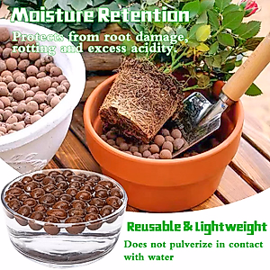 Legigo 2 LBS Organic Expanded Clay Pebbles, 4mm -16mm Light Expanded Clay Aggregate, Natural Clay Pebbles for Hydroponic & Aquaponics Growing, Orchid Potting Mix, Dutch Buckets, Drainage, Terrarium