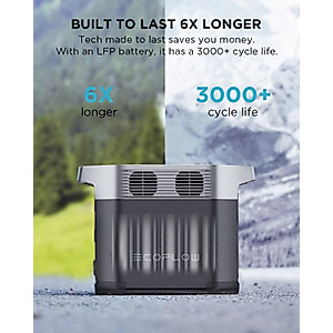 EF ECOFLOW Solar Generator DELTA 2 with 2x220W Portable Solar Panels, 1024Wh LFP Battery, Fast Charging, Portable Power Station for Home Backup Power, Camping & RVs