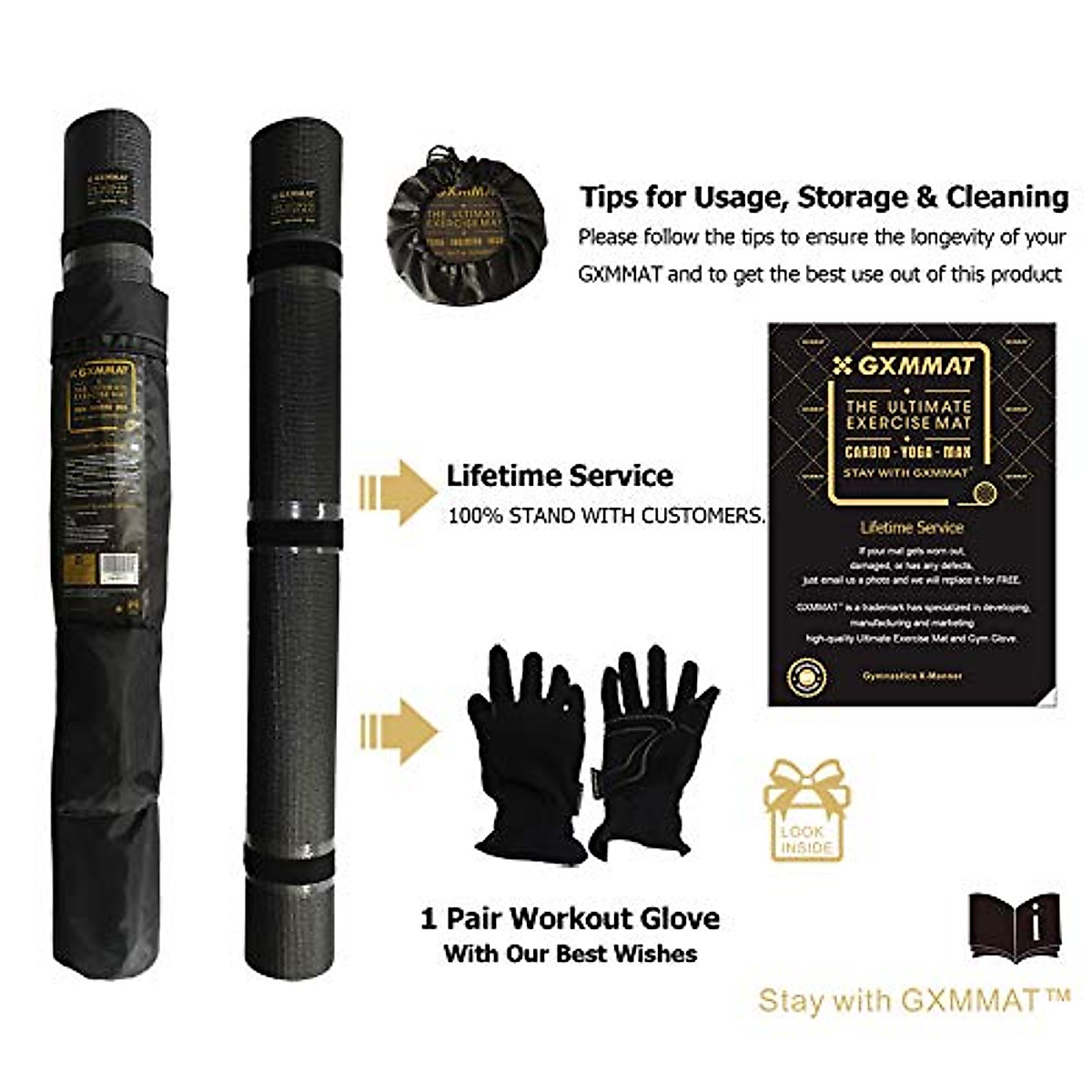 GXMMAT Extra Large Yoga Mat 6'x8'x7mm, Thick Workout Mats for Home Gym Flooring, Non-Slip Quick Resilient Barefoot Exercise Mat, Non Toxic Ultra Comfortable Cardio Mat for Pilates, Stretching, Fitness