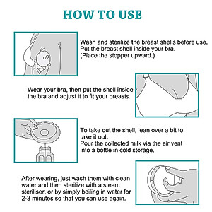 Breast Shells, Milk Catcher, (2PCS) Breastmilk Collector, Milk Savers for Breastfeeding, Nipple Shields with Plug, for Milk Leaks, Collect Breastmilk, Protect Cracked Nipple, Reusable & BPA-Free