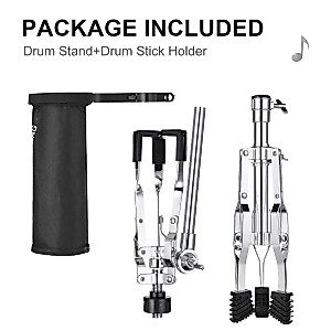 Snare Stand & Drum Sticks Holder, Lightweight(5lb),Double braced tripod construction,for 10 to 14 Inch Snare Drums