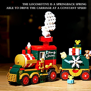 ZYLEGEN Christmas Train building Kit,Christmas Train Set with Snowman,Stocking Stuffer for Kids,Xmas Gifts for Boys Girls,Christmas Décor Building Kit(621+Pcs)