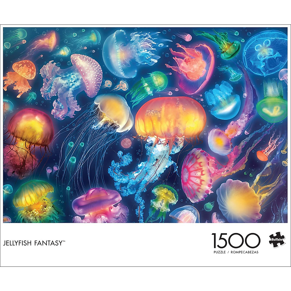 Buffalo Games - Eduard - Jellyfish Fantasy - 1500 Piece Jigsaw Puzzle for Adults Challenging Puzzle Perfect for Game Nights - Finished Puzzle Size is 38.50 x 26.50