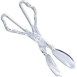 Elegant Clear Plastic Salad Serving Tongs - (1 Piece) - Lightweight & Durable - Perfect for Parties and Everyday Use