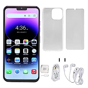 Qinlorgo Smartphone, Dark 3 Card Slots 6.53 Inch 8GB RAM 64GB ROM Unlocked for Business (US Plug)