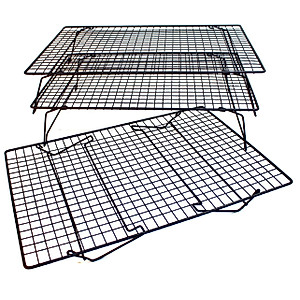 Sunflair Professional Grade 3 Tier Cross Grid Cooling Rack (set of 3)