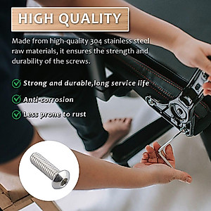 RoyceMart 1/4-20 x 1-1/2" (50 Pack) Hex Socket Button Head Cap Screws Bolts, Allen Socket Drive, 304 Stainless Steel 18-8, Bright Finish, Full Machine UNC Threads