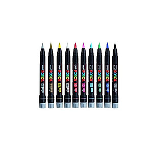 posca 153544849 0.1-10 mm Tip Waterbased Paint Marker - Assorted Colours (Pack of 10)