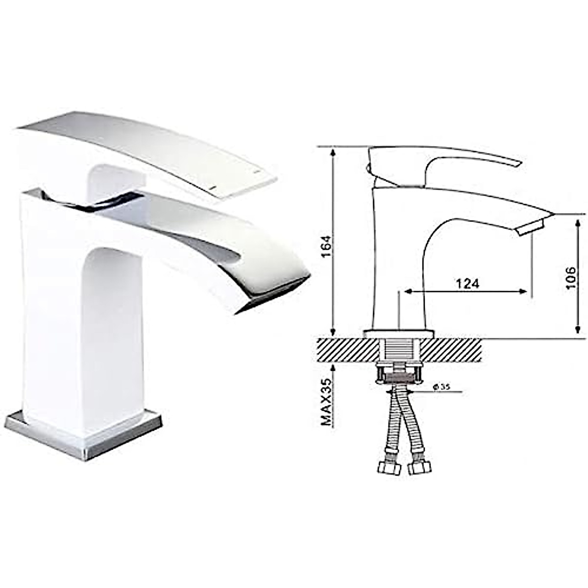 Kitchen Taps Kitchen Tap Faucets White Basin Faucet Bathroom Faucet Mixer Sink Faucets Chrome Brass Water Faucets Bathtub Basin Mixer Faucet Water Torneira