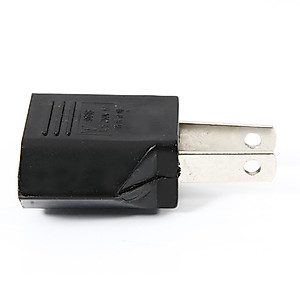 ANRANK E-U1009618AK EU Europe to US USA Travel Power Plug Adapter Converter (Black, 2-Pack)