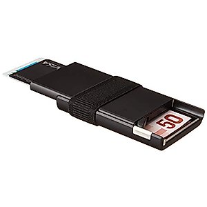 Secrid Cardslide Wallet, Black Cardprotector with Black Slide, Multi-Use RFID Case