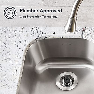 Kitchen SinkShroom Revolutionary Clog-Free Stainless Steel Sink Strainer, Chrome gray