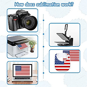 Geyoga 36 Pcs Sublimation Blanks Baby Bibs Bulk Sublimation Feeder Washable Baby Bib for DIY (White)