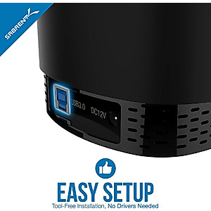 SABRENT USB 3.0 4 Bay 2.5” Hard Drive/SSD Docking Station with Fan (DS-4SSD)