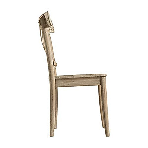 Bowery Hill 19'' Transitional Wood X-Back Side Chair in Natural (Set of 2)