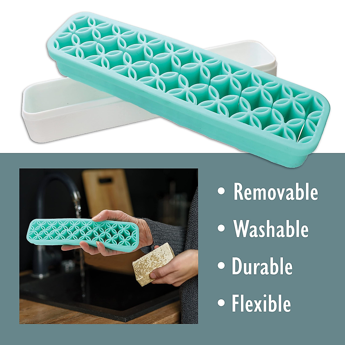 The Beadsmith Keeper Crafter Silicone Holder – Flexible Dividers Accommodate Makeup & Beauty Supplies, Sewing, Art & Paint Brushes, Jewelry Making Tools, Desk/Office Storage