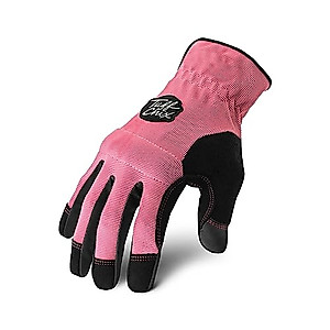 Ironclad Tuff Chix Women's Work Gloves TCX, Designed for Women's Hands, Performance Fit, Durable, Machine Washable, (1 Pair), MEDIUM Pink