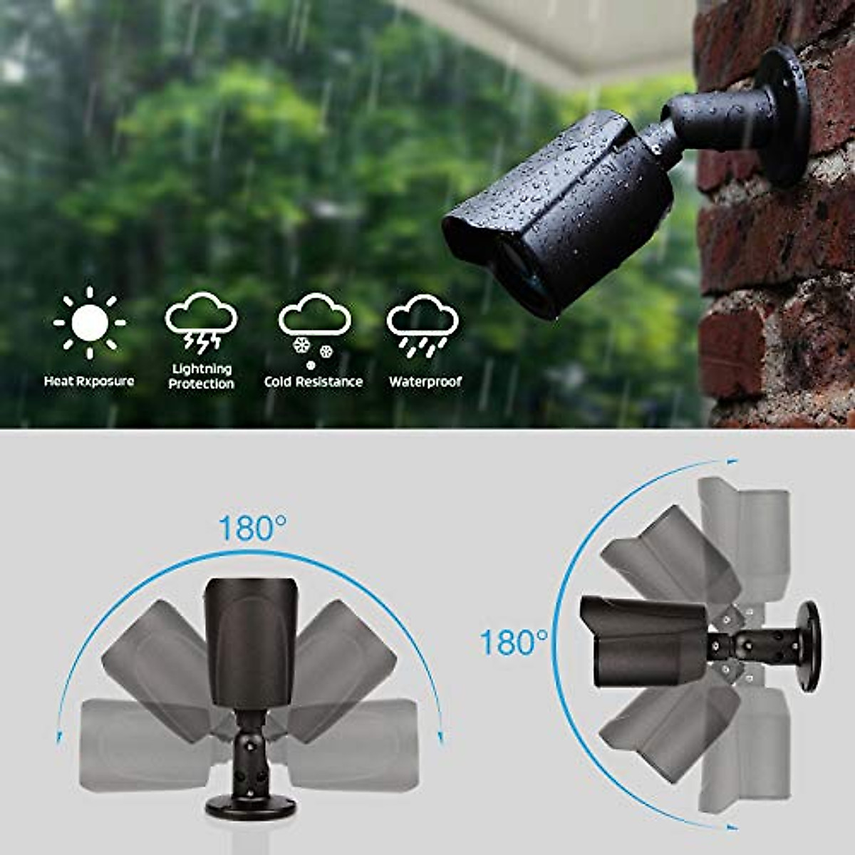 lifoarey 2MP Security Camera Outdoor, Wired DVR Camera, TVI/CVI/AHD/CVBS, 3.6mm Lens, 82.2° View Angle CCTV Camera, IP67 Waterproof Metal Housing, 100ft Night Vision, 24/7 Recording Real-time@30fps