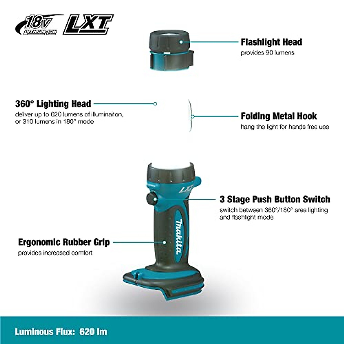 Makita DML806 18V LXT Lithium-Ion Cordless L.E.D. Lantern/Flashlight Tool