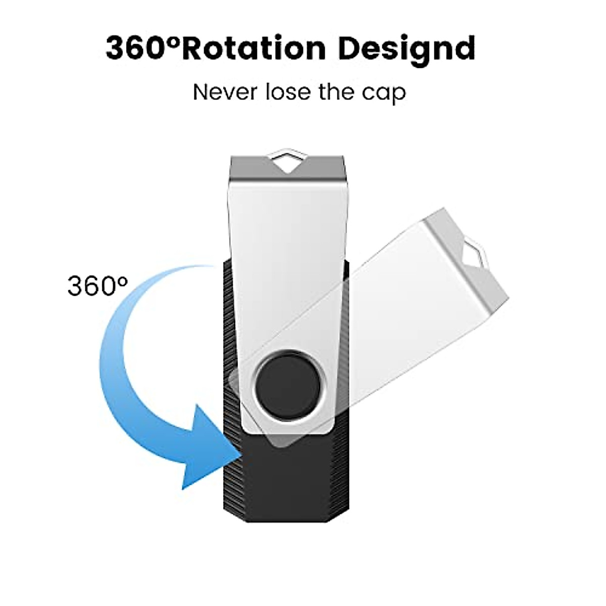 MONGERY 16GB USB Flash Drives 20 Pack Bulk Memory Stick Swivel Thumb Drive Jump Drive with LED Light for Storage and Backup