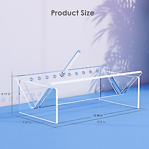 RekRang Acrylic Desk Bookshelf,Small Desktop Bookcases Clear Book Shelf Organizer for Home Office School,Book Stand Display Rack for CDs Magazines Books