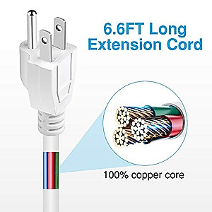 Power Strip Tower, FTEDK Surge Protector Power Tower with 12 AC and 3 USB Long Extension Cord 3.4A USB IQ Charging Station with Overload Protection for Home Office Dorm