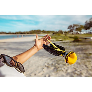 Waboba Flyer - Soft Rubber Shuttlecock, Badminton Thrower for Indoors & Outdoors, Training Aid for Solo Practice, Garden Games for Kids & Adults, Family Games for All Ages (Teal/Orange)