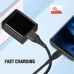 USB C Charger Cable 1ft 3ft 6ft 10ft Cord for Moto G Stylus 5G/G Power 2023 2021 2022 2020/G Pure,G7,Edge,G Fast/G Play,G100,Z4 Z3 G6/G6+,Motorola One 5G Ace/Edge 30 Fusion,3A Charge Charging Wire