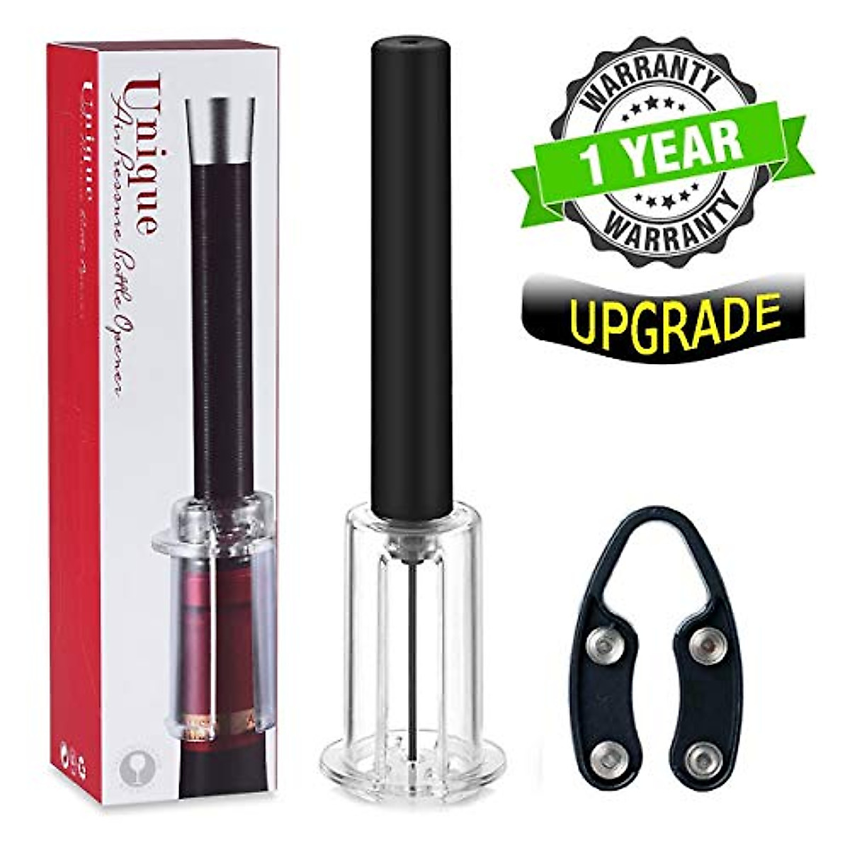 Simple Wine Opener with Foil Cutter, Air Pressure Pump Wine Bottle Opener, Easy Cork Remover Corkscrew, Gifts to Wine Lovers