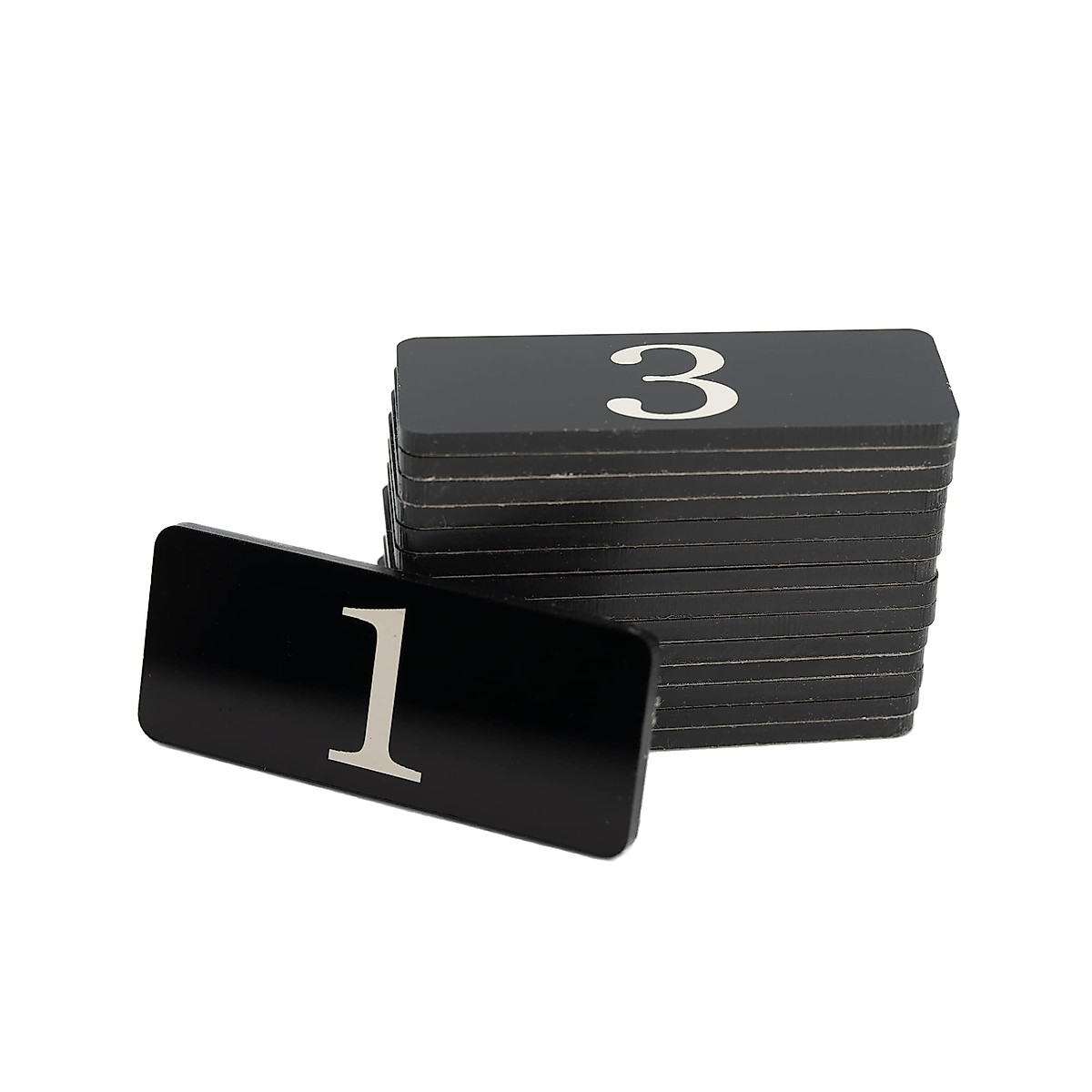 StayMax Plastic Rectangle Locker Numbered Sticker Room Number Table Number (1-100, Black)